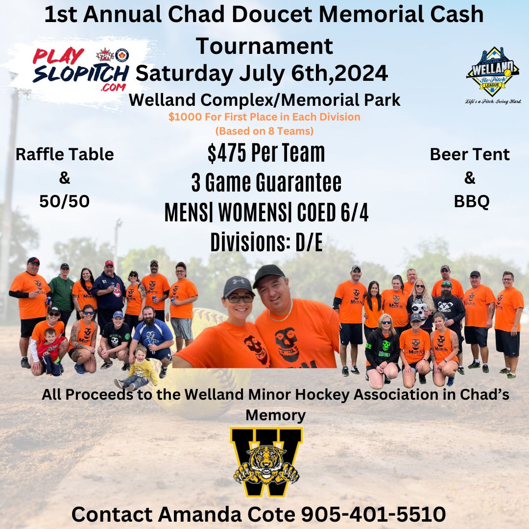 SPO Tournaments | 2024 Softball Tournaments in Ontario | Welland Slo-Pitch