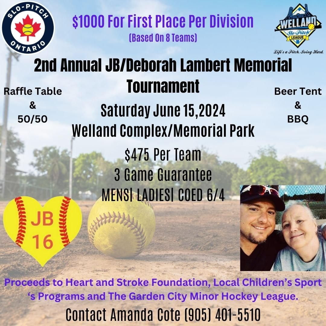 SPO Tournaments | 2024 Softball Tournaments in Ontario | Welland Slo-Pitch
